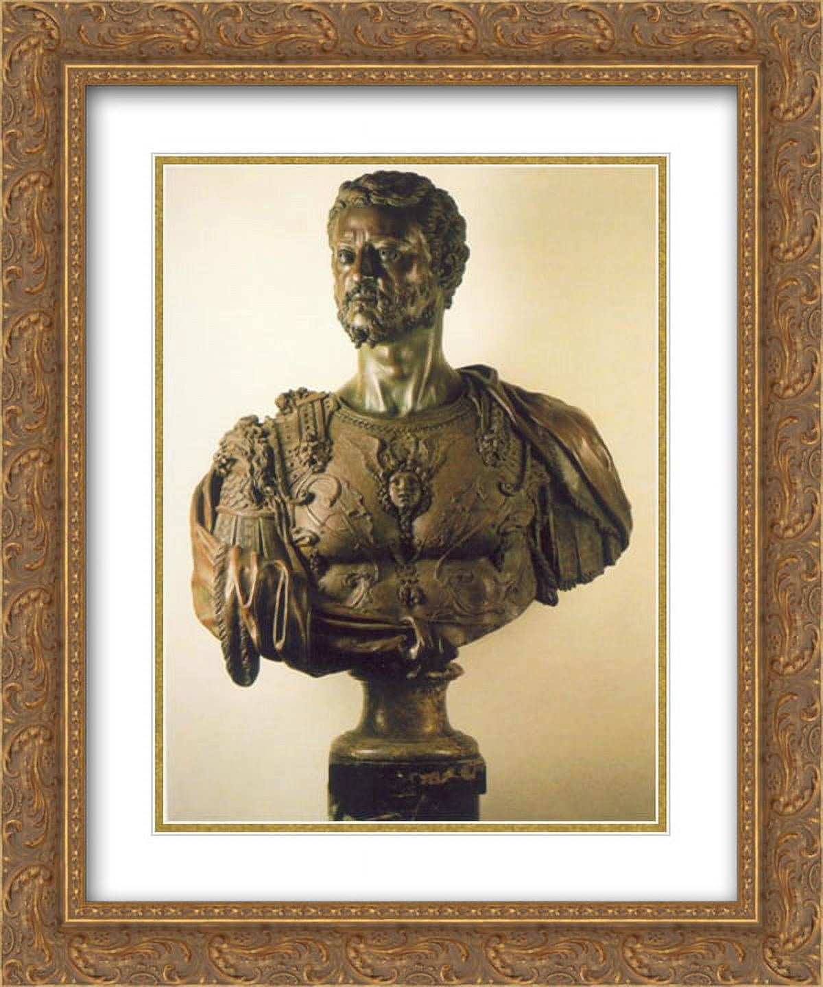 Benvenuto Cellini 2x Matted 20x24 Gold Ornate Framed Art Print 'Bust of ...
