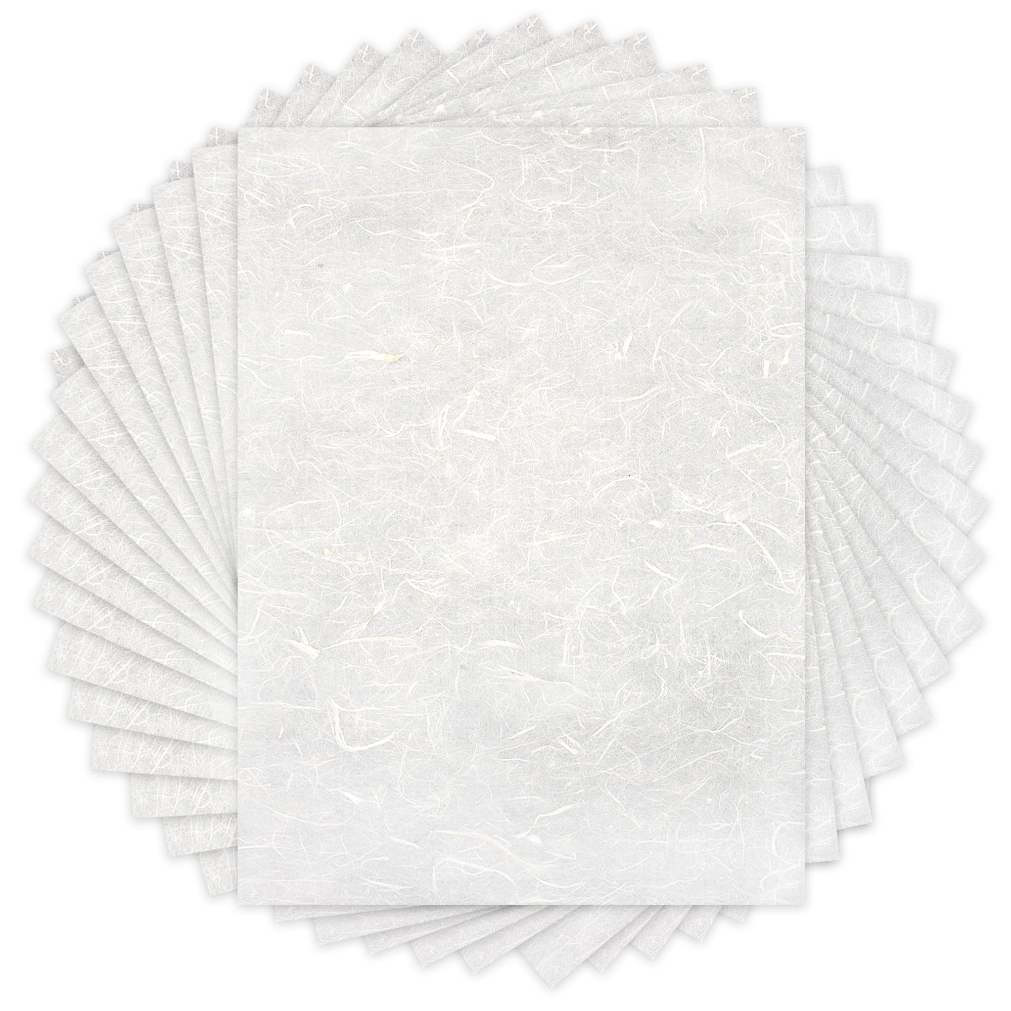Benvo 50 Sheets A4 AIF4 Natural Mulberry Paper Visible Rice Paper ...