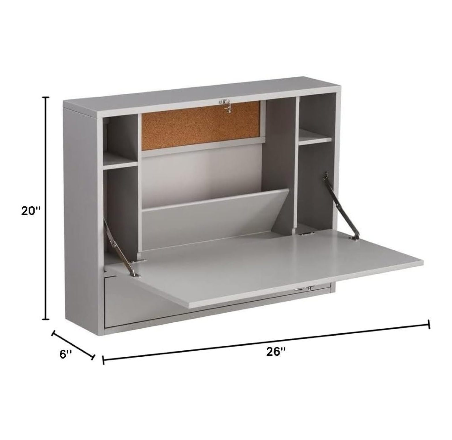Benwick Wall Mount Laptop Desk, Gray - Walmart.com