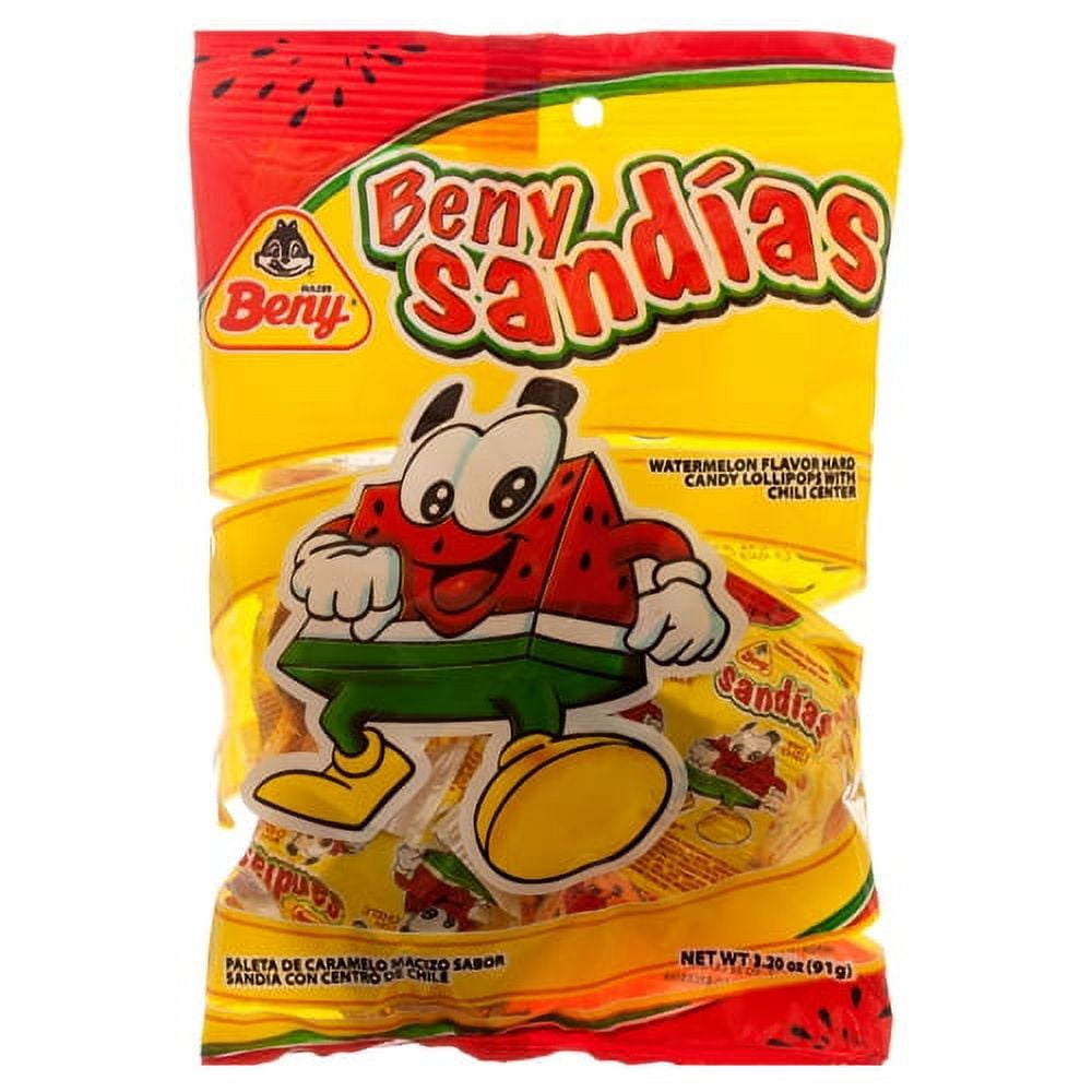 Beny Sandias Con Chile Y Sal Watermelon Candy, 10 Count / 4.59 oz Bag ...