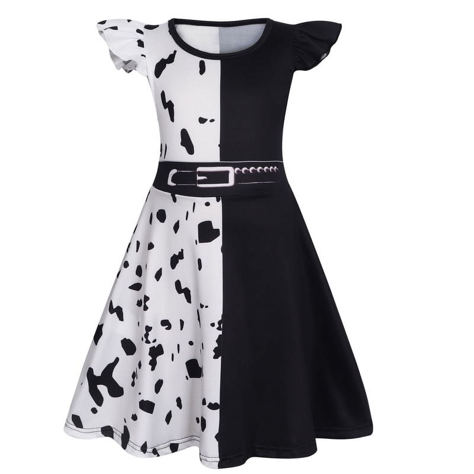 Benylion Girls Princess Dresses Cruella Costume Birthday Party Dress ...