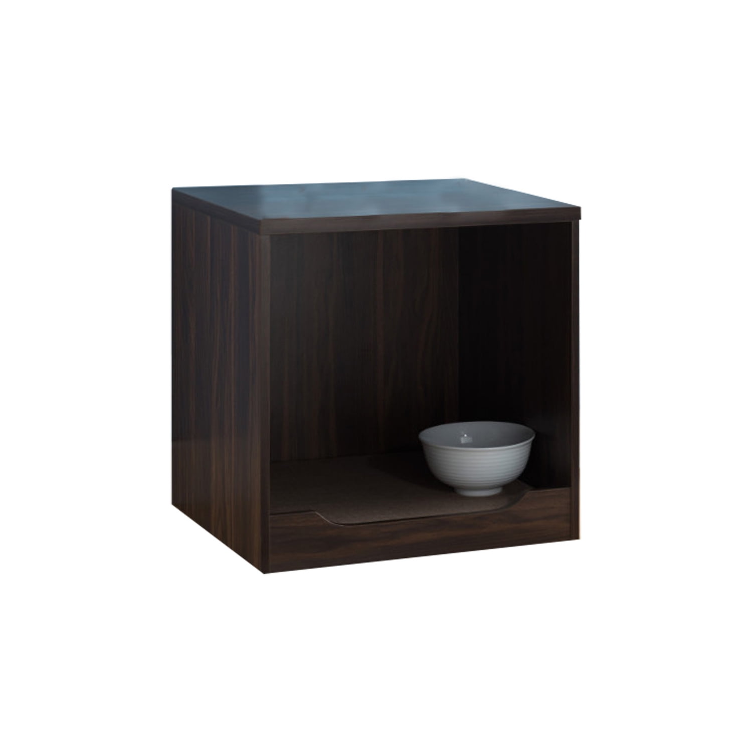 22 Inch Wooden Pet End Table with Mat Brown - Walmart.com