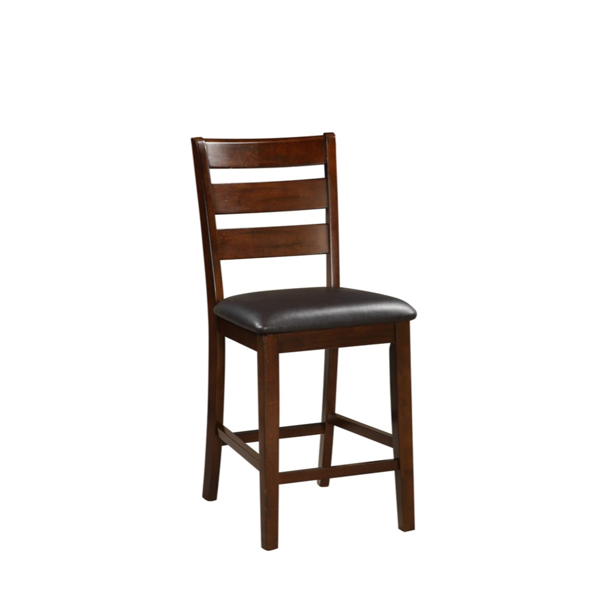 Wooden Counter Height Armless Chair, Walnut brown, Set of 2 - Walmart.com