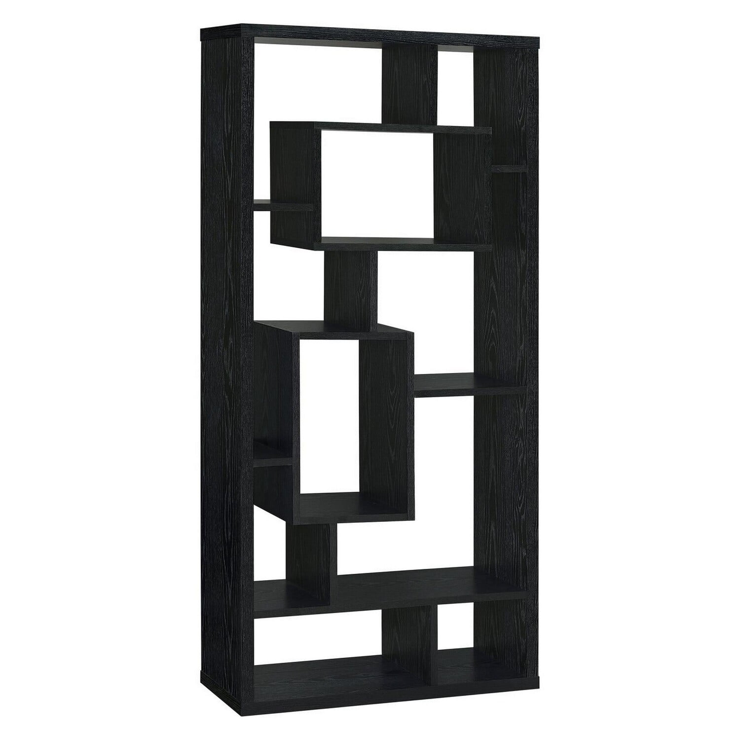 Asymmetrical Cube Black Book Case with Shelves - Walmart.com