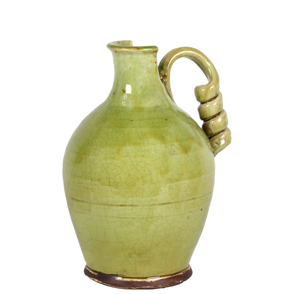 Benzara Antiquated Traditional Ceramic Tuscan Vase with Broad & Round ...