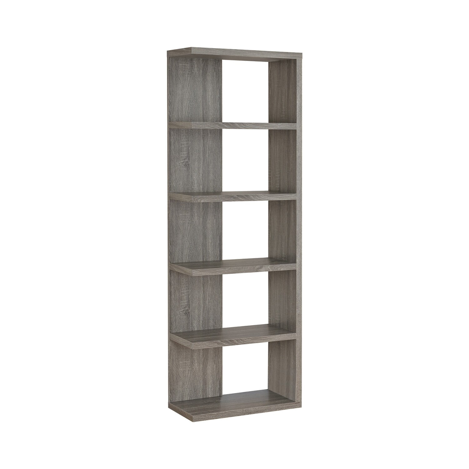Spacious Semi-Backless Wooden Bookcase, Gray - Walmart.com