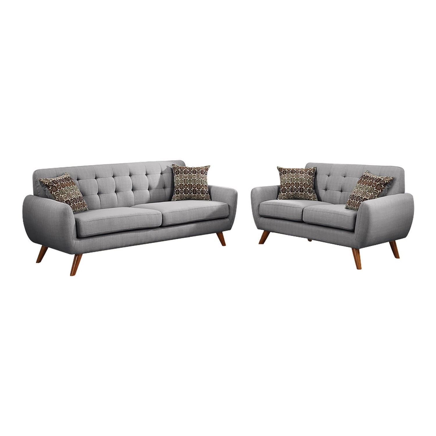 Benzara BM168730 33 x 35 x 60 in. Polyfiber Sofa Set with Cushion Seats ...