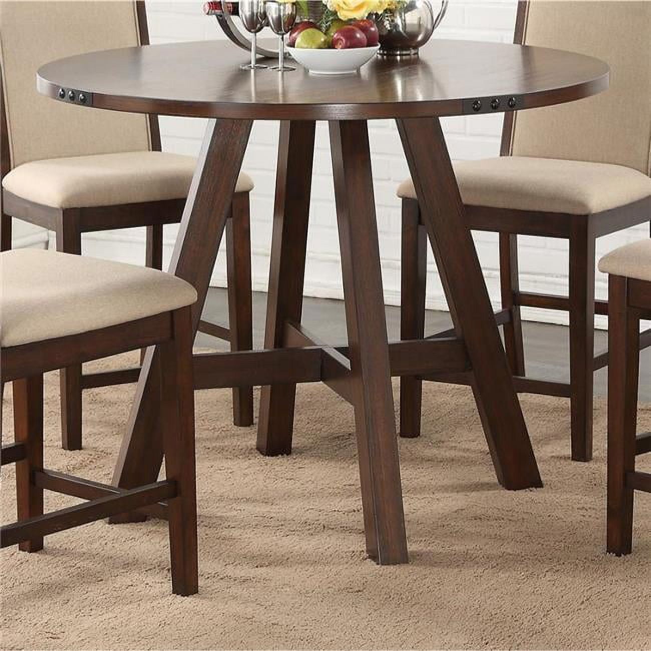 Benzara BM171318 36 x 48 x 48 in. Wooden Counter Height Table with ...