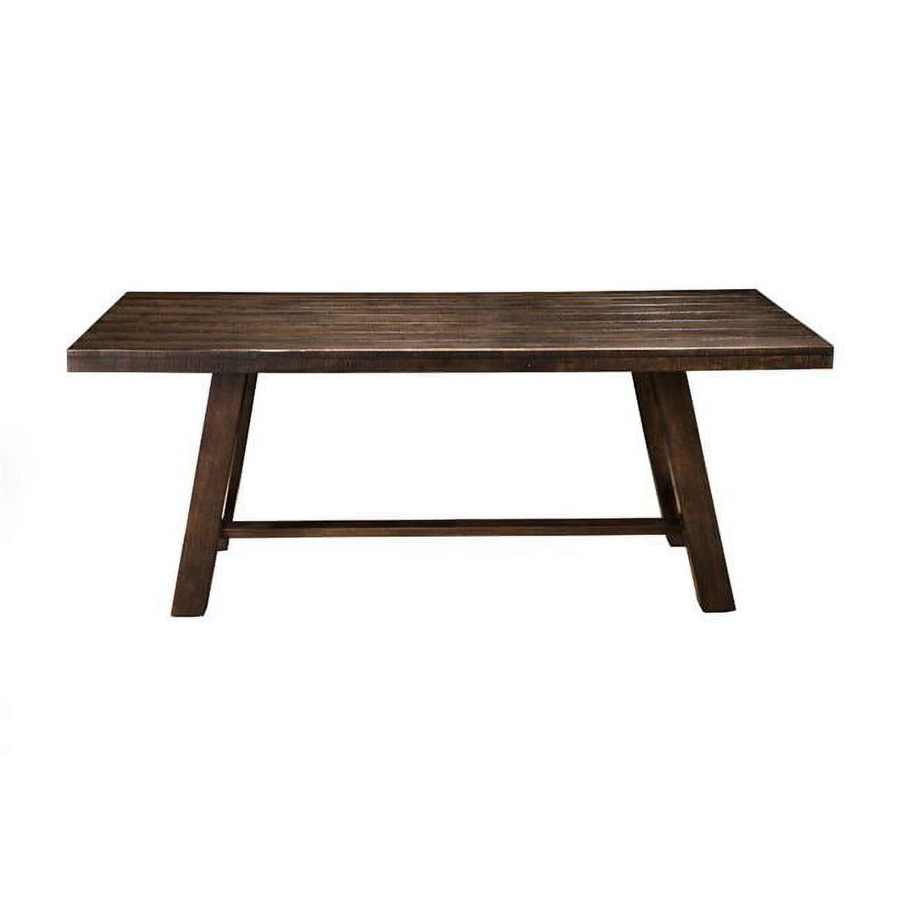Rectangular Rubberwood Dining Table With Slanted Legs Brown - Walmart.com