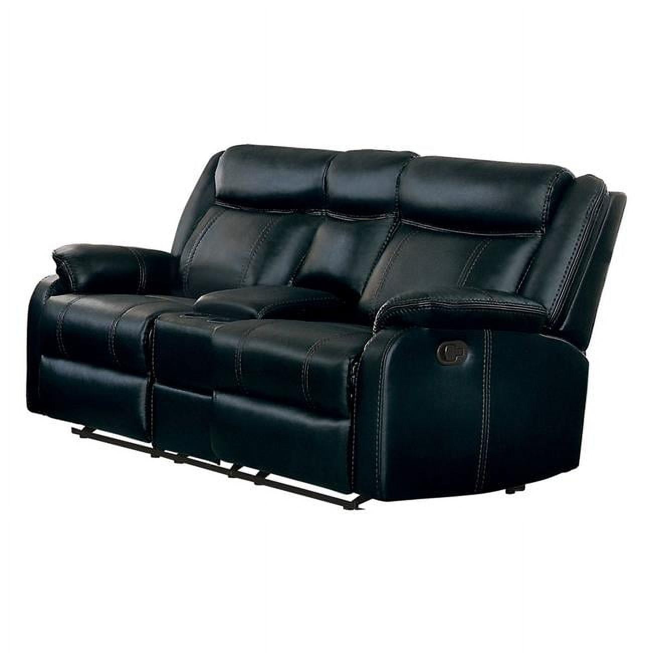 Benzara undated double glider recliner loveseat with center console