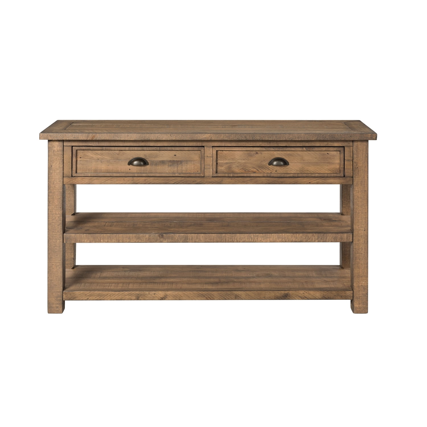 Benzara BM205978 Coastal Style Rectangular Wooden Console Table with 2 ...
