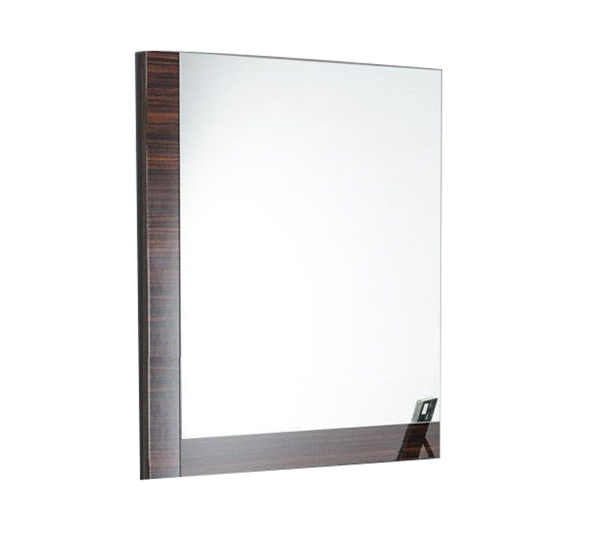 Benzara Brown Square Mirror with L-shaped Wooden Frame - clear ...