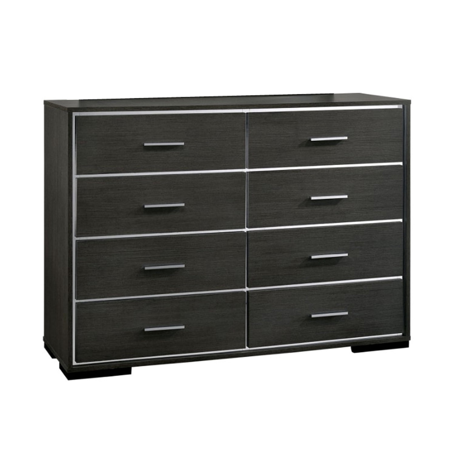 Benzara Contemporary Style Eight Drawers Wooden Dresser with Bar ...