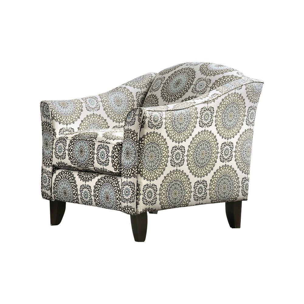 Benzara Contemporary Style Padded Sofa Arm Chair In Solid Wooden Frame ...