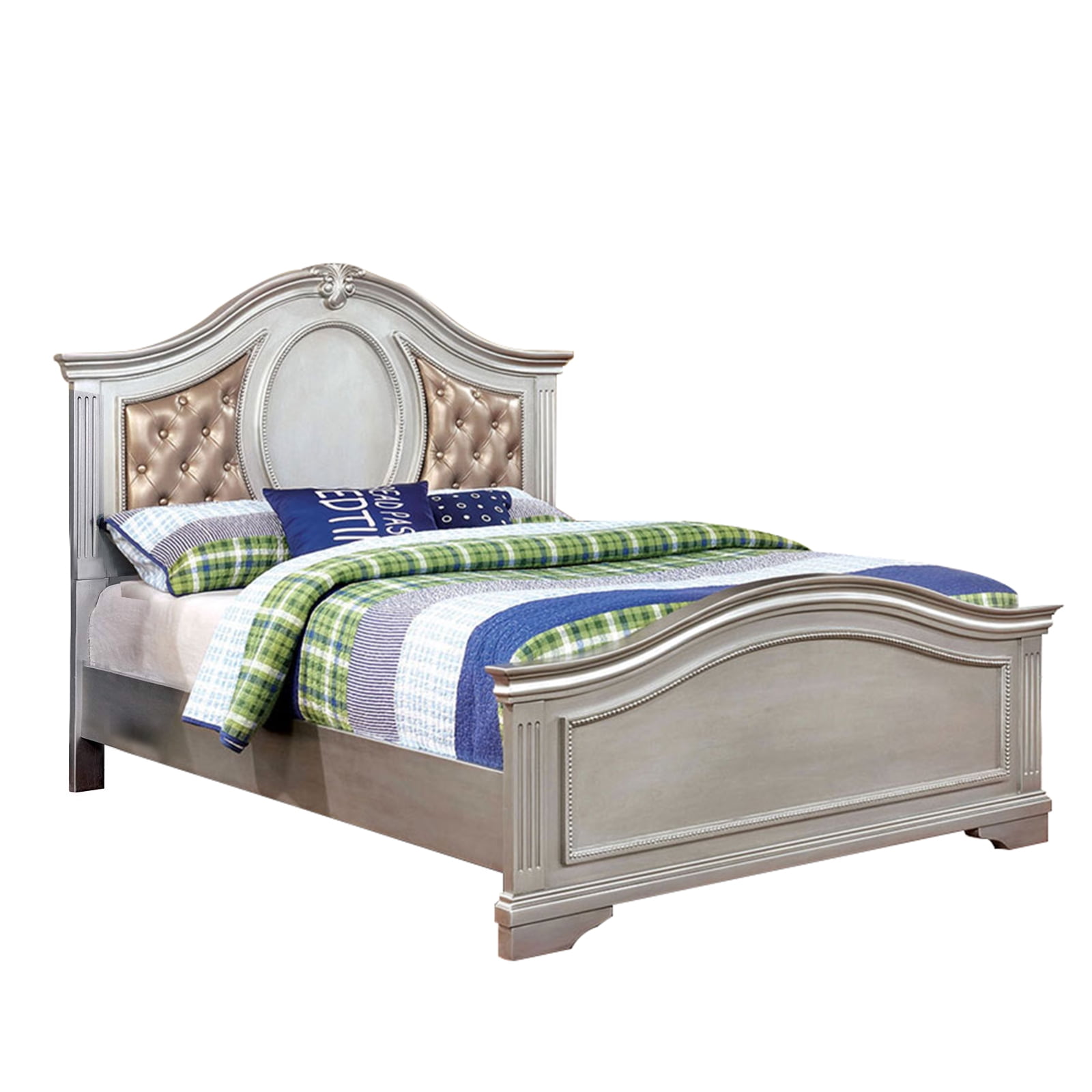 Saltoro Sherpi Contemporary Style Queen Sized Bed with Inclined ...