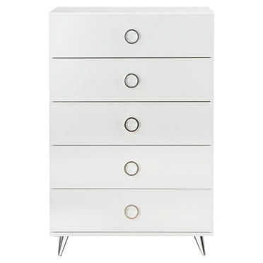 Furniture of America Cheston Solid Wood 6-Drawer Chest in Brown Cherry ...