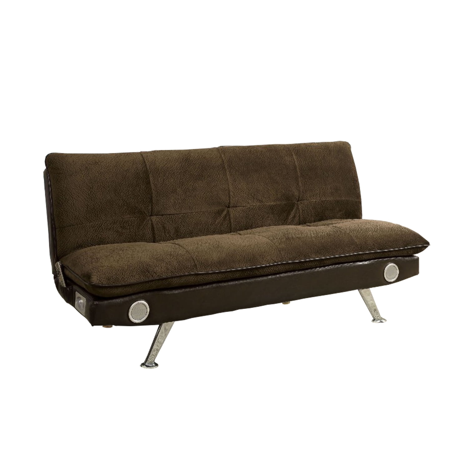 Benzara Gallagher Contemporary Sofa Futon With Audio Speaker, Dark ...