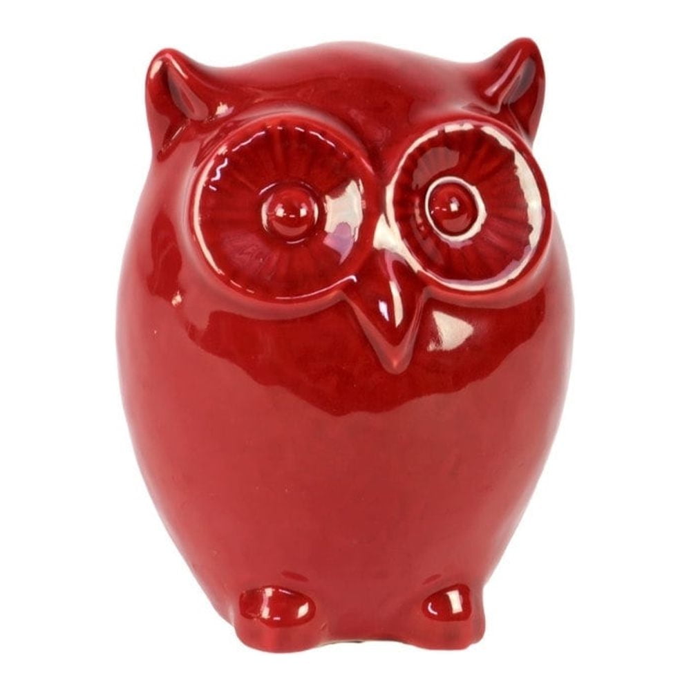 Benzara Large Fascinating Standing Owl Figurine - Red - Walmart.com