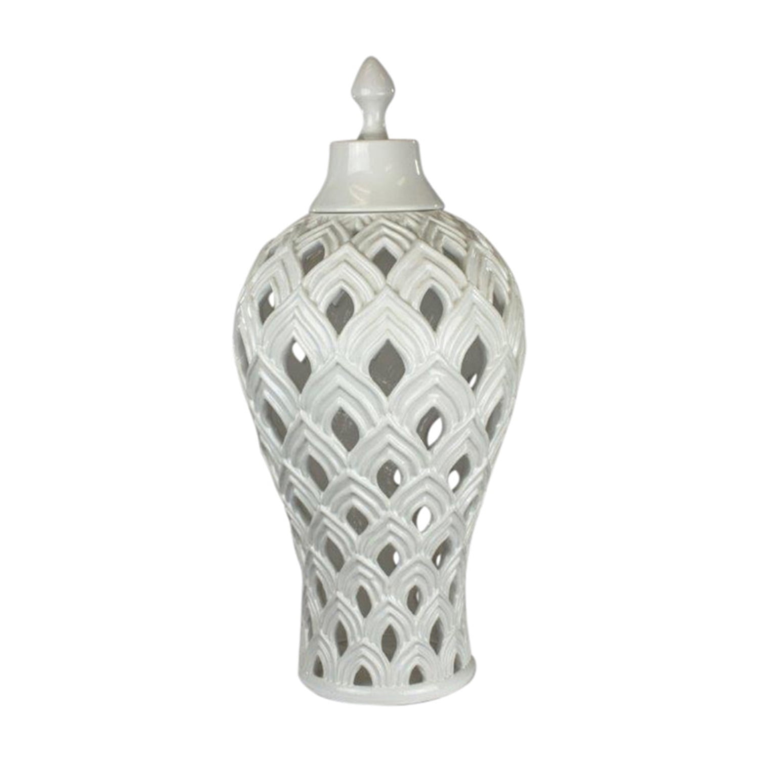 Benzara Marvelous Ceramic Covered Jar - Walmart.com