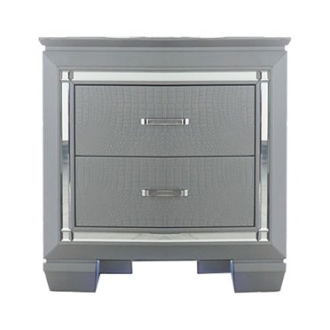 Benzara Bellagrand Transitional Night Stand, Antique Tobacco Oak ...