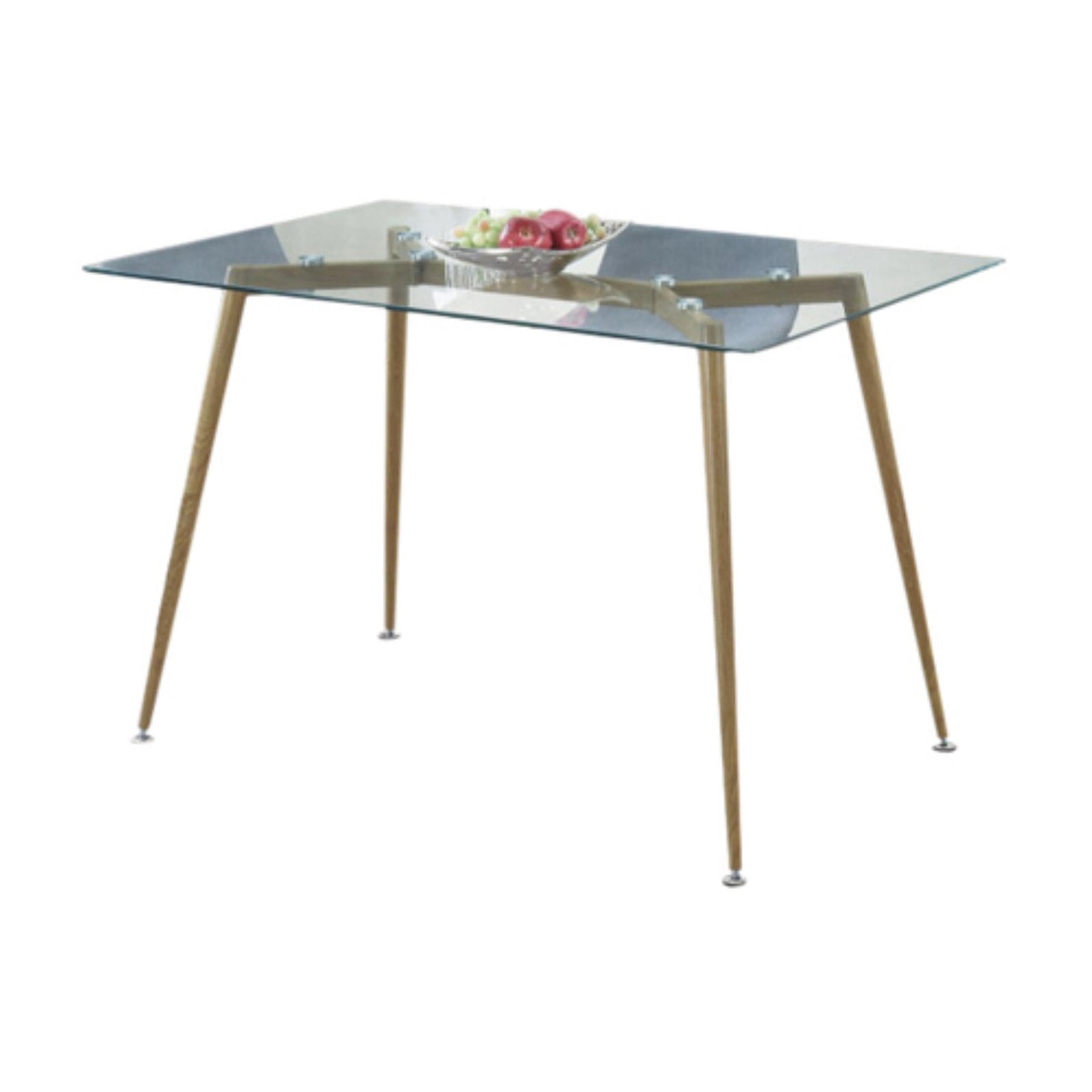 Metal & Glass Dining Table, Brown - Walmart.com