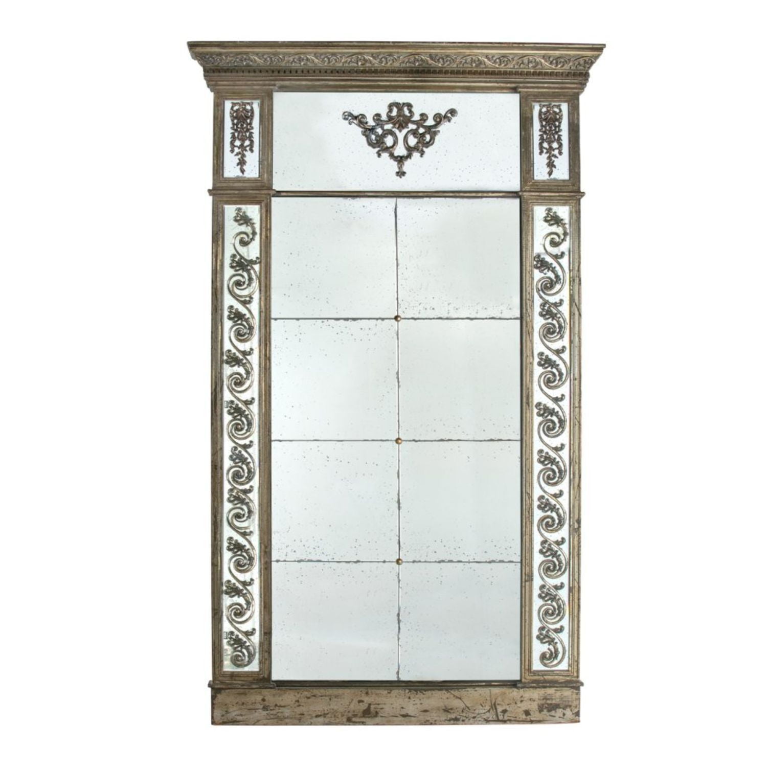 Rectangular Foot Hall Mirror with Traditionally Ornated Framework ...