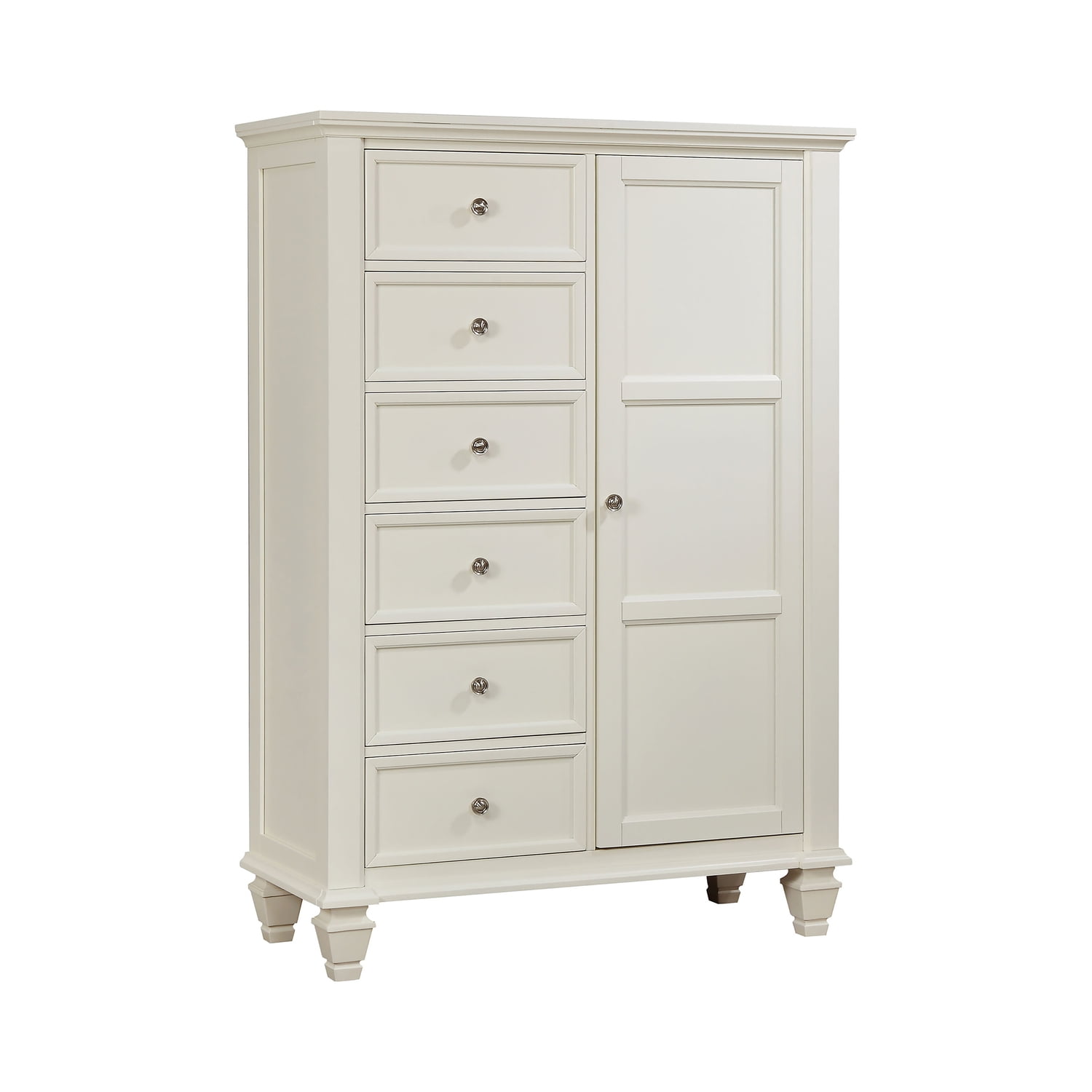 Benjara Sleek Transitional Style Chest with Storage Drawers, White ...