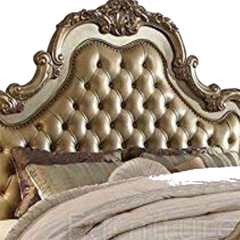 Benzara Solid Wood California King Size Bed with Claw Poster Legs in ...