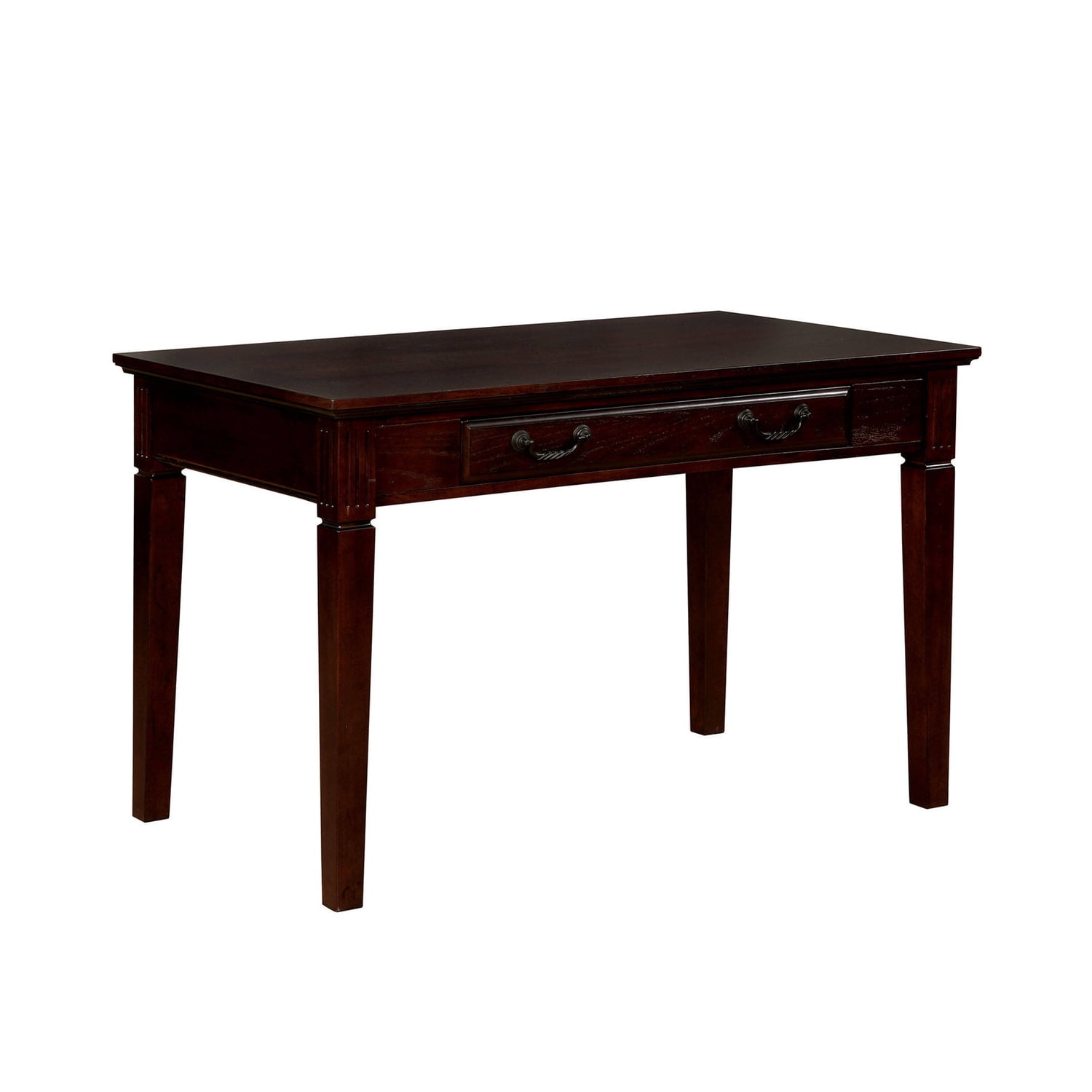 Benzara Tami Transitional Writing Desk In Walnut Finish - Walmart.com