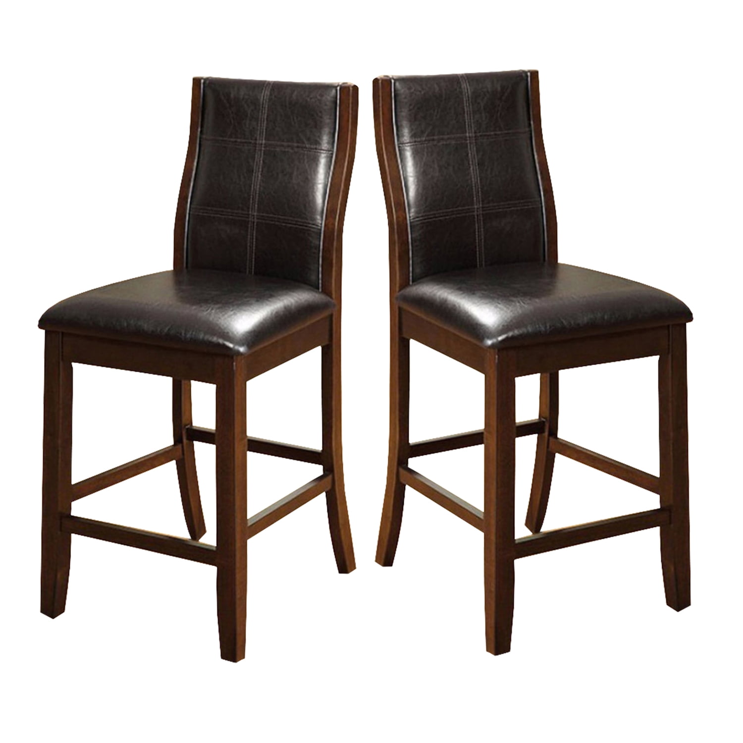 Townsend II Leatherette Parson Chair Counter Height Chair, Set Of 2 ...