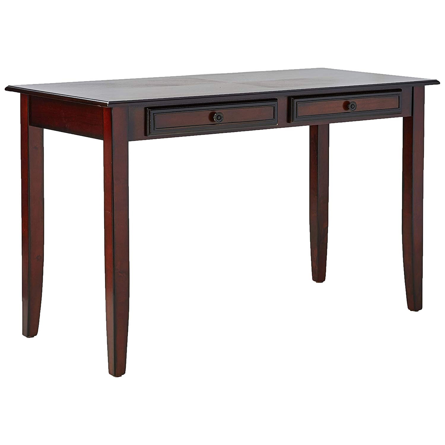 Transitional 2 Piece Wooden Desk Set, Brown - Walmart.com
