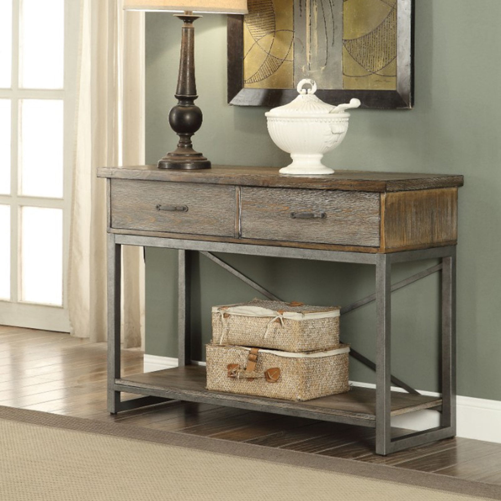 Benzara Vintage Looking Wooden Server - Walmart.com