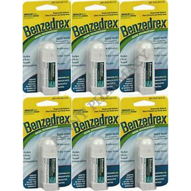 Benzedrex Inhaler Nasal Decongestant ( 6 Pack ) - Walmart.com
