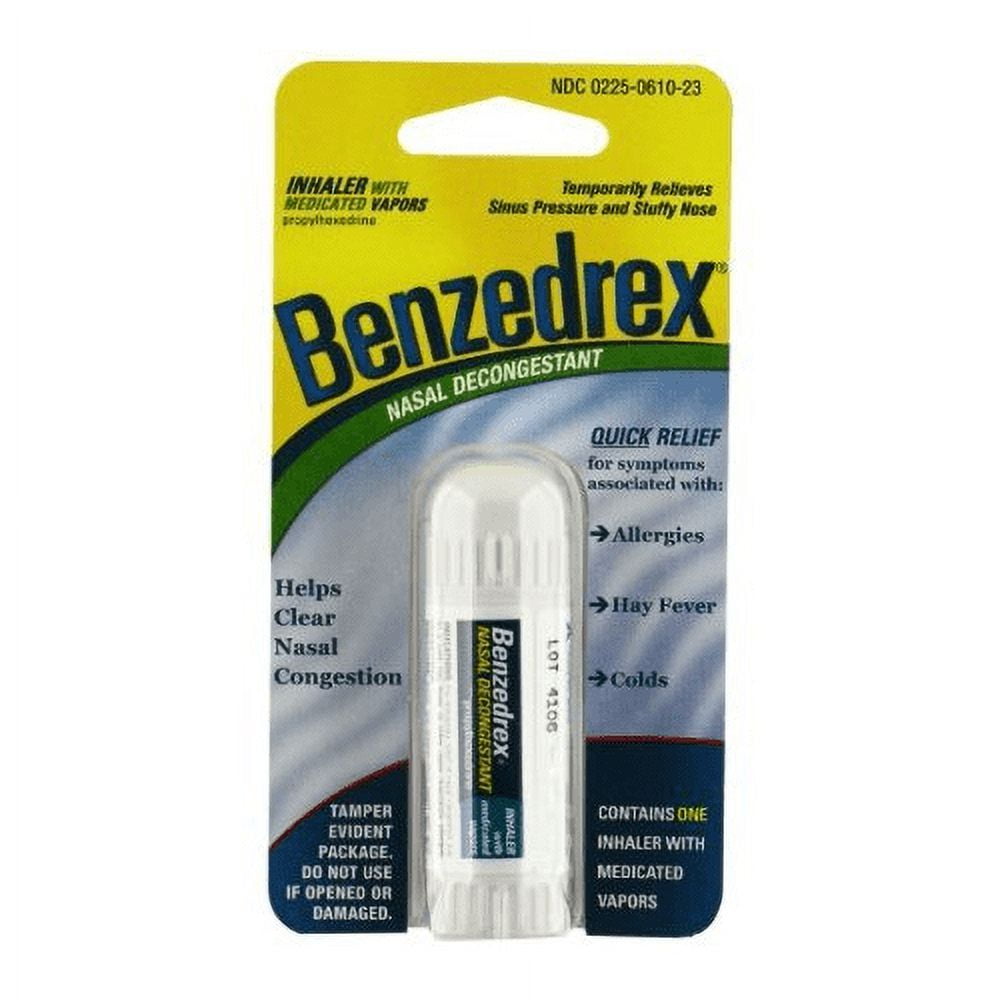 Benzedrex Inhaler Nasal Decongestion Quick Relief Temporary Allergies ...