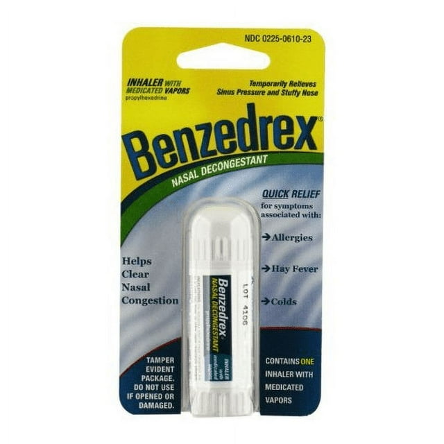 Benzedrex Inhaler Nasal Decongestion Quick Relief Temporary Allergies ...