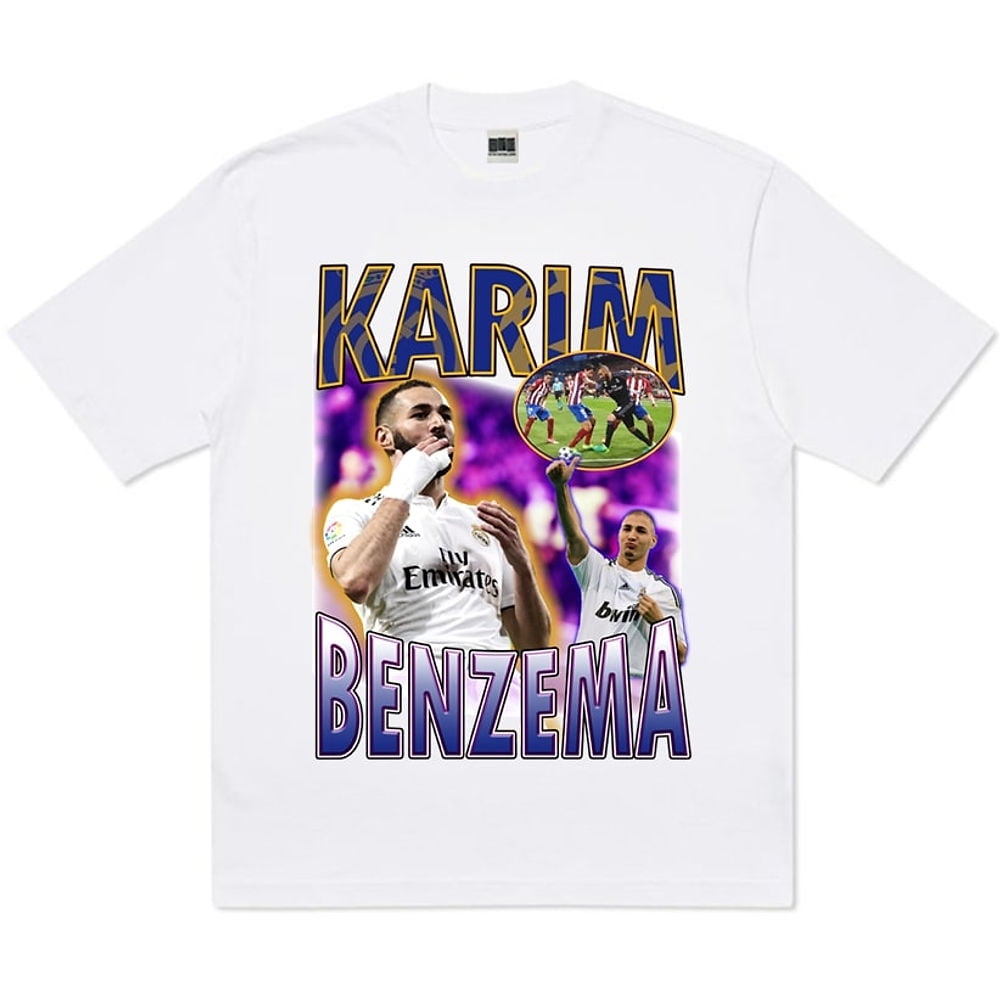 Benzema Tee, Football Bootleg Shirt, For Football Players Fan, Football ...