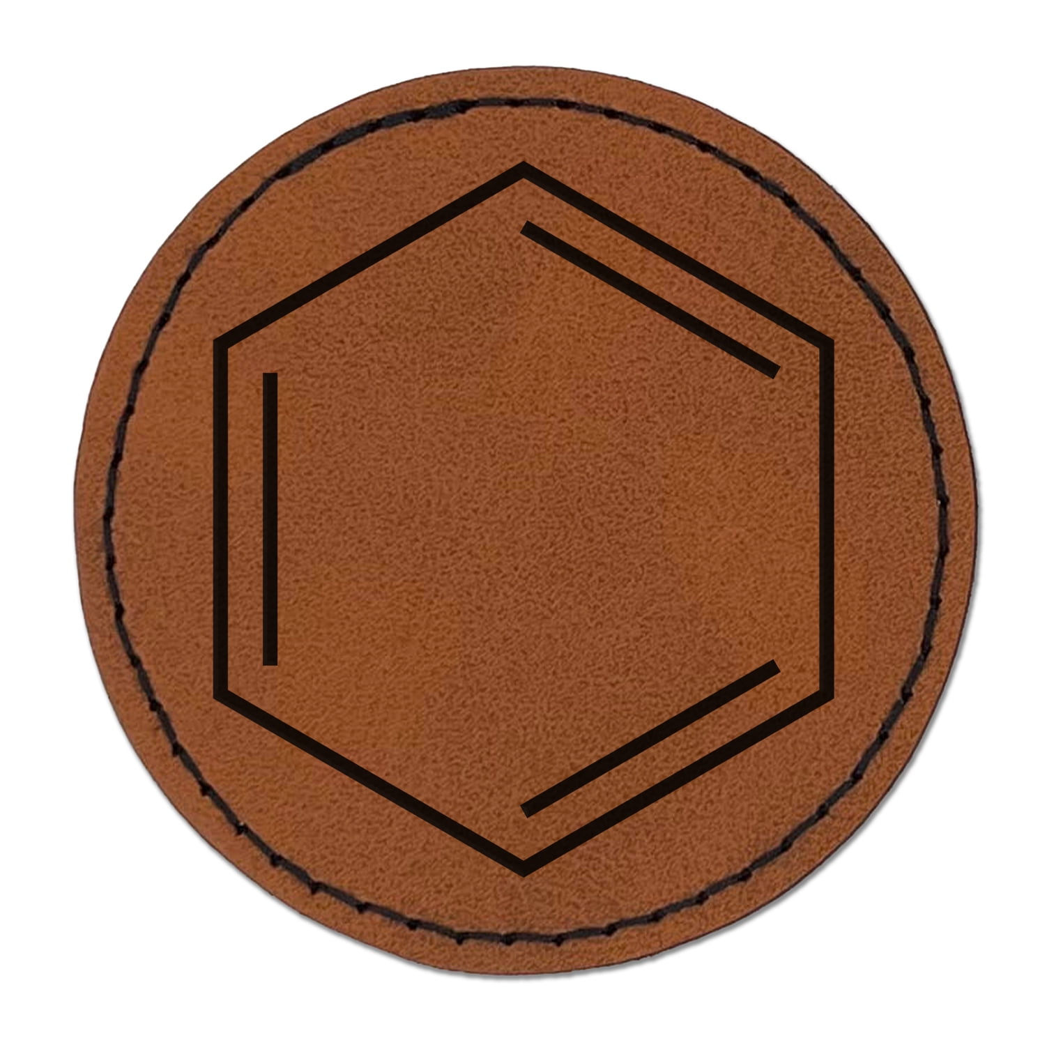 Benzene Ring for Organic Chemistry Science 2.5" Faux Leather Round ...