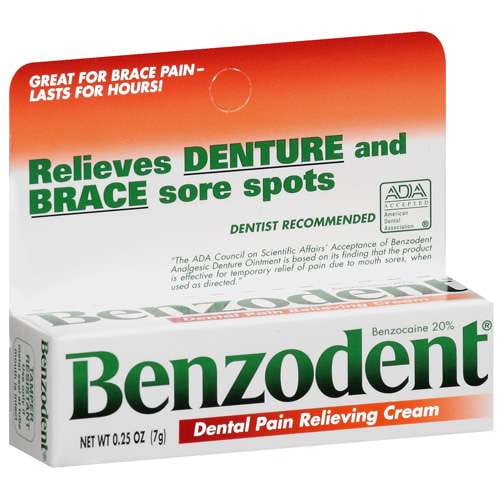 Benzodent Dental Pain Relieving Cream 0.25 oz - Walmart.com