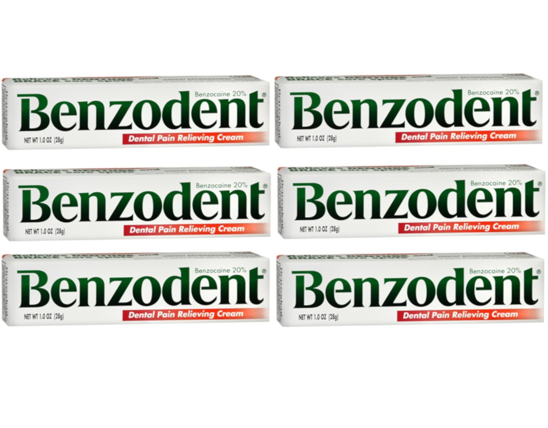 Benzodent Maximum Strength Dental Pain Relief Cream, Oral Treatment ...