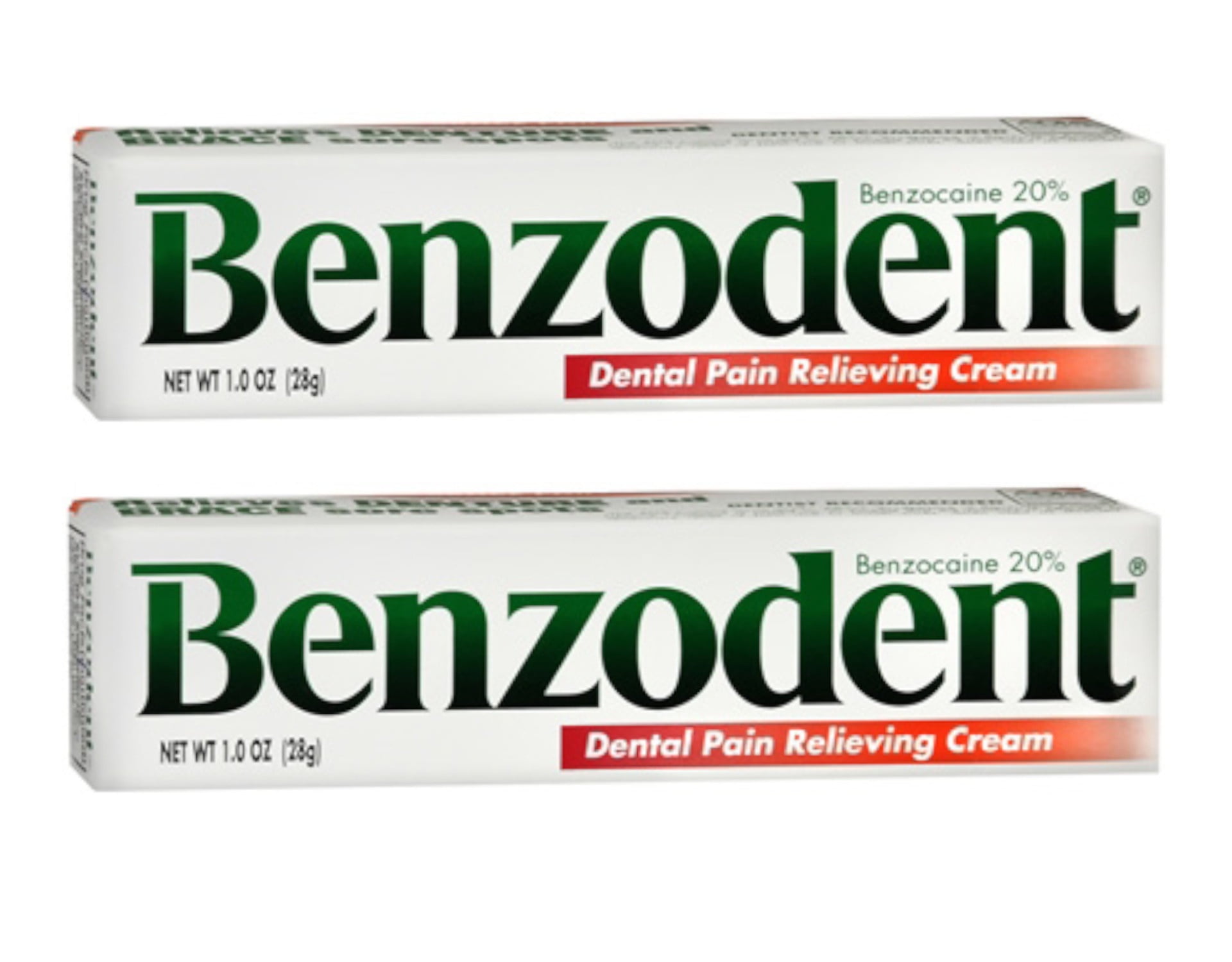 Benzodent Dental Pain Relieving Cream 1oz - 2 Pack - Walmart.com