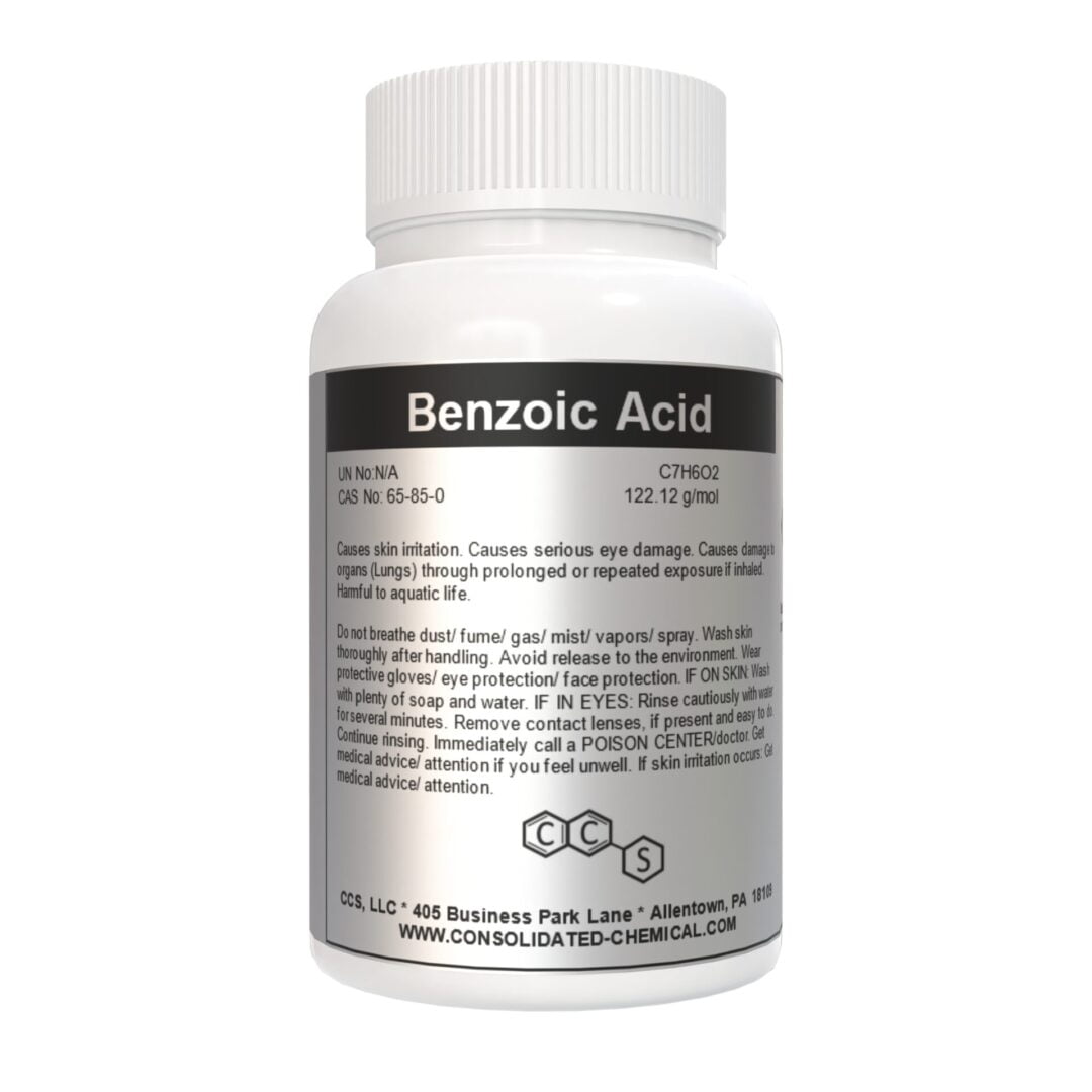 Benzoic Acid Powder | Preservative & Chemical Intermediate - 100 Grams - Walmart.com