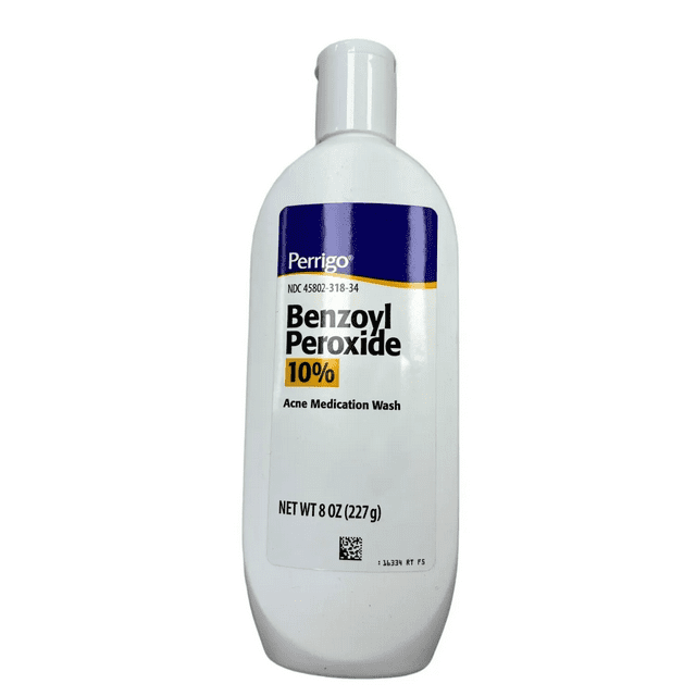 Benzoyl Peroxide 10% WASH 8oz XL SIZE PERRIGO - PHARMACY GRADE 8 oz ...