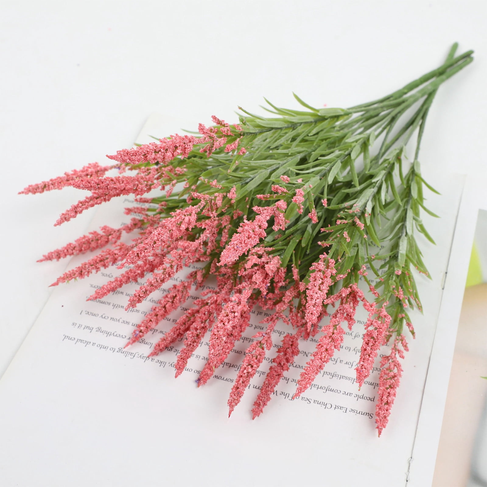 Beollynier 14 Inch Artificial Lavender Stems Silk Flowers with Bendable ...