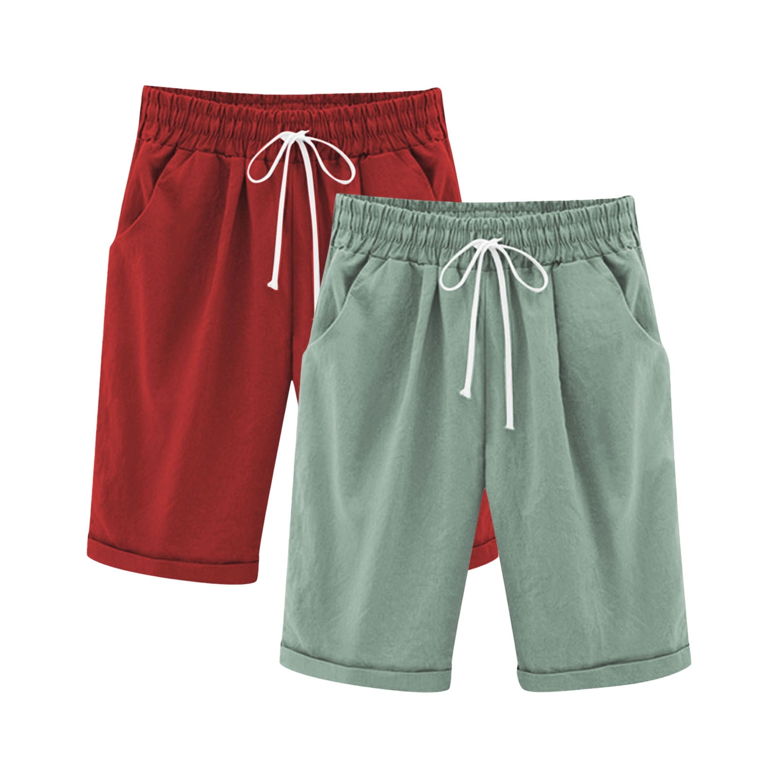 Beollynier 2PC Kids Summer Solid Color Loose Fit Pocket Sports Shorts ...