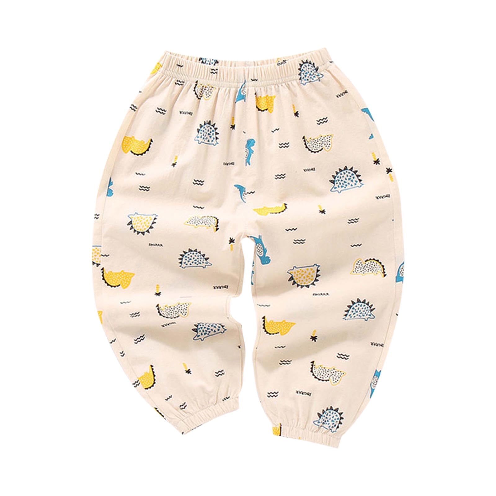 Beollynier Boys Girls Summer Elastic Waist Cartoon Print Jogger Pants ...