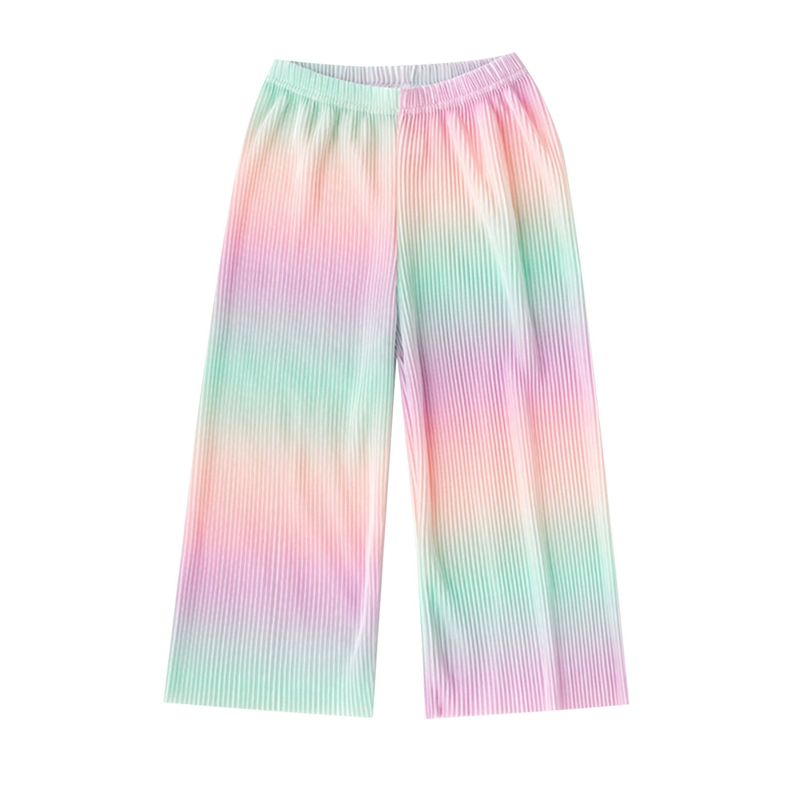 Beollynier Summer Girls Wide Leg No Pocket Pants for Kids 4-13 Y ...