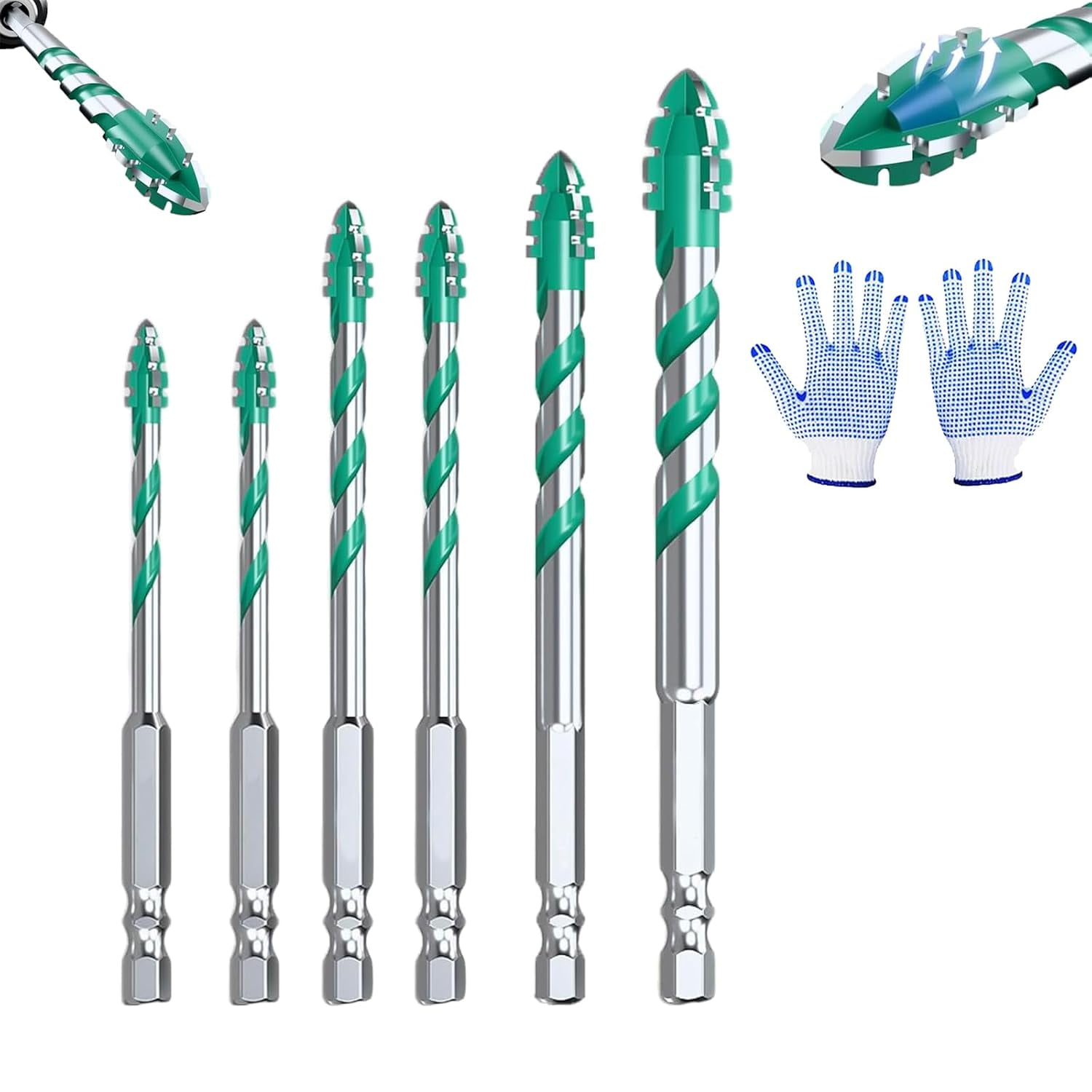 Beooshop Four Blade Serrated Eccentric Drill Bits, 4-Flute Serrated ...