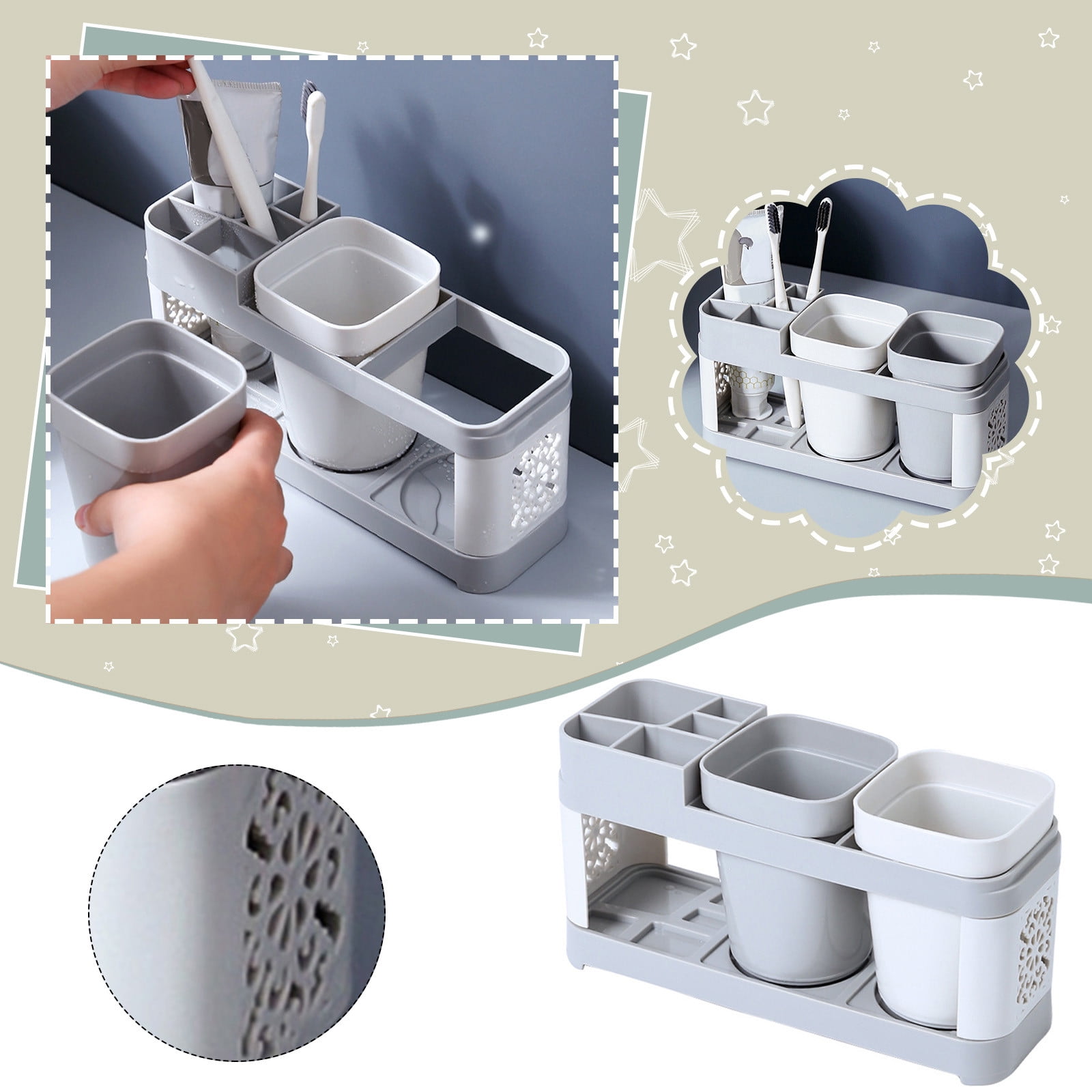 Beppter 1Pc Toothbrush Holder,Bathroom Products,Toothbrush Holder ...