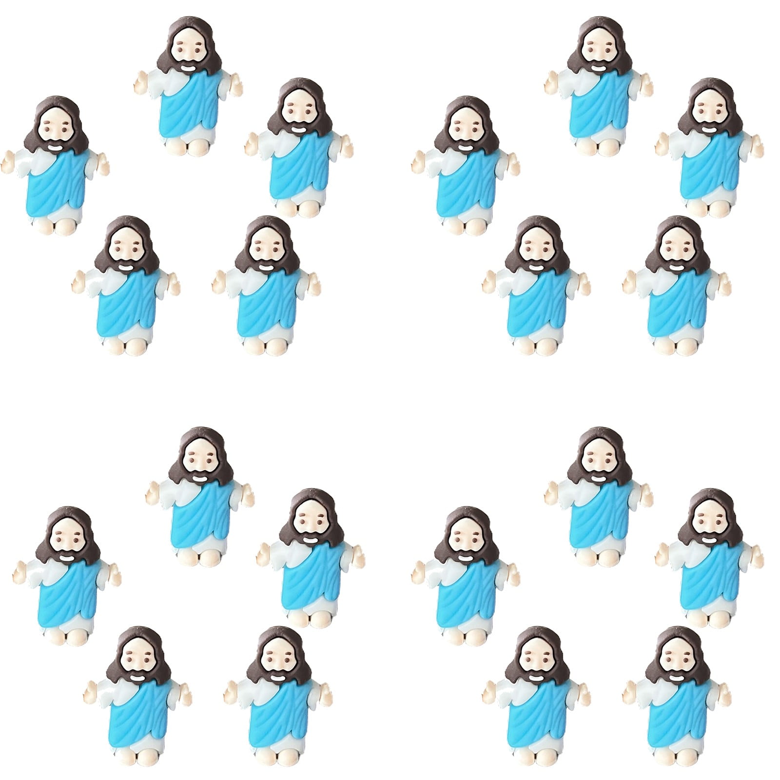 Beppter Desktop Ornament,Jesus Doll Ornaments Light Blue * 10,Mini ...
