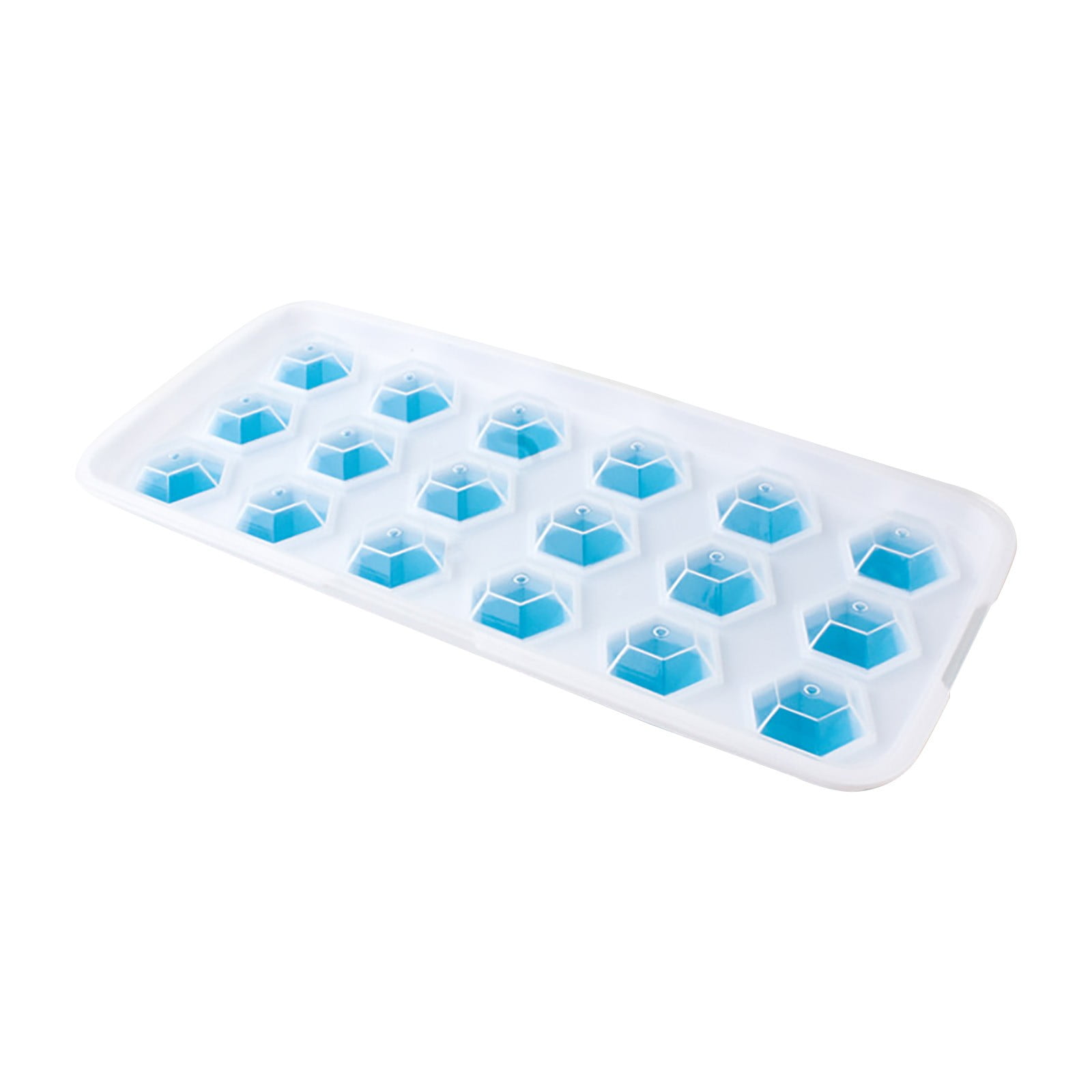 Beppter Ice Cube Mold,Diamond Silicone Ice Cubes Tray Easy-To-Release 18 Ice Cubes Trays With ...
